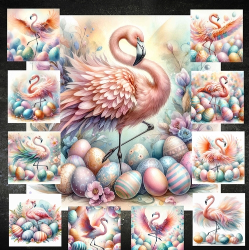 Easter Flamingos - CUP1286687_77133 | Craftsuprint
