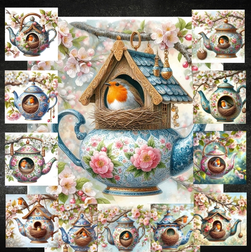 Robin Teapot House - CUP1287614_77133 | Craftsuprint