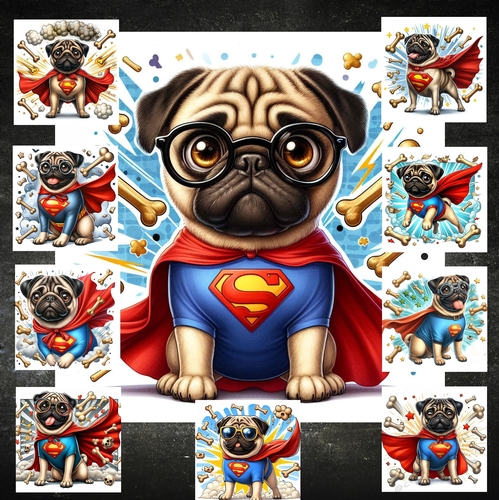 Super Pug - CUP1288697_77133 | Craftsuprint