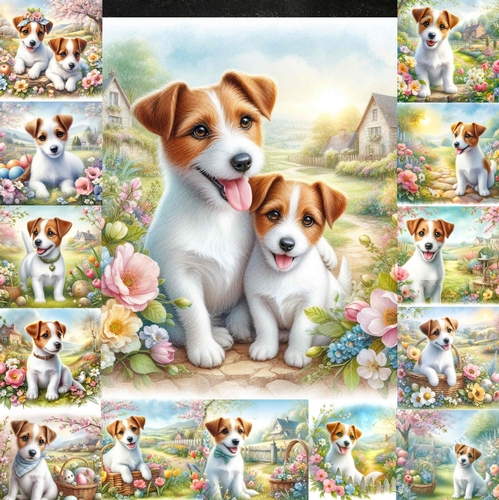 Charming Spring Garden Dogs 1 - CUP1289817_77133 | Craftsuprint