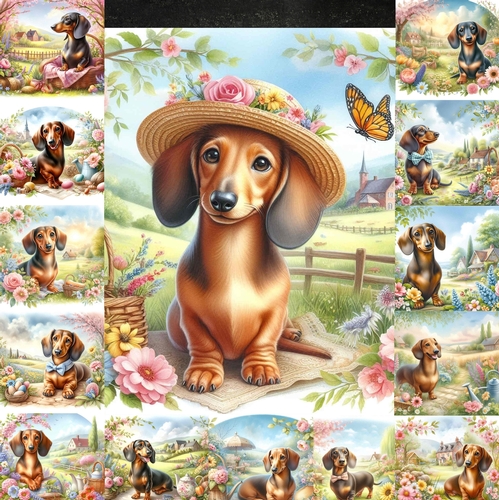 Charming Spring Garden Dogs 7 - CUP1289826_77133 | Craftsuprint