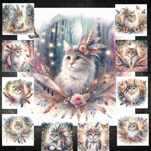Boho Cats - CUP1290539_77133 | Craftsuprint