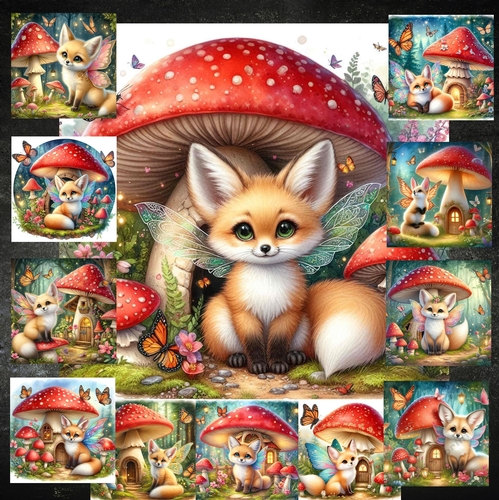 Fantasy Mushroom Fox - CUP1291349_77133 | Craftsuprint