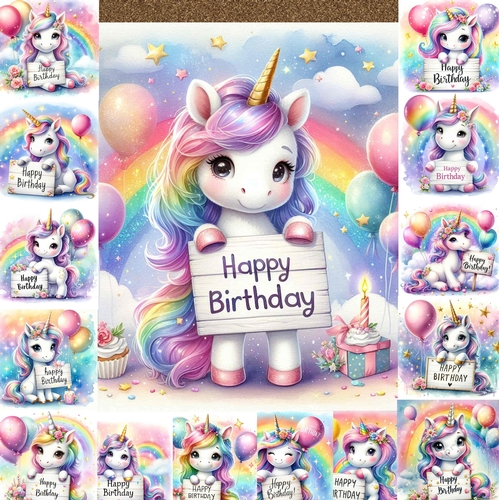 Unicorn Birthday Wishes - CUP1291909_77133 | Craftsuprint