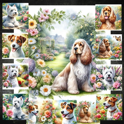 Spring Meadow Dogs 7 - CUP1292675_77133 | Craftsuprint