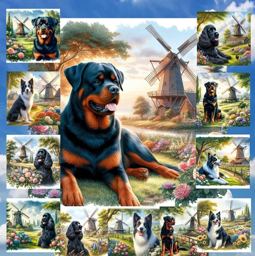Windmill Dogs 4 - CUP1296100_77133 | Craftsuprint