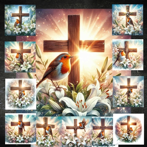 Beautiful Cross Robin 1 - CUP1296435_77133 | Craftsuprint