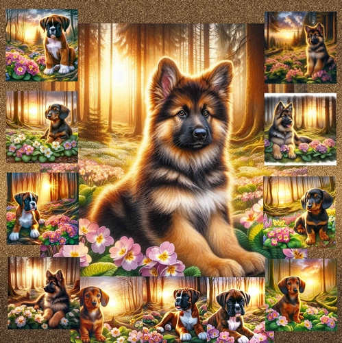 Primrose Forest Pups 6 - CUP1297424_77133 | Craftsuprint