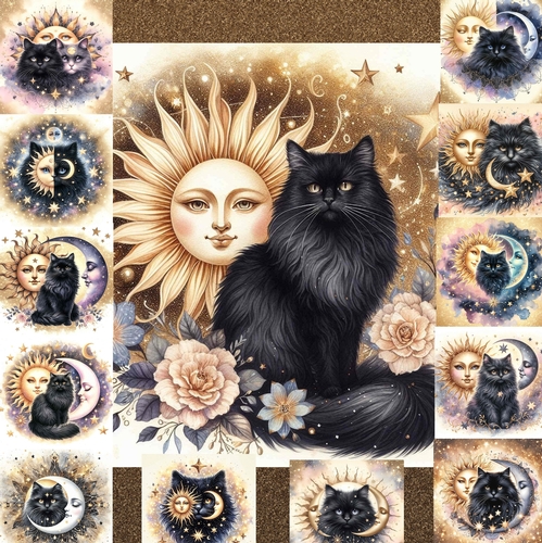 Sun Moon Cats - CUP1298738_77133 | Craftsuprint