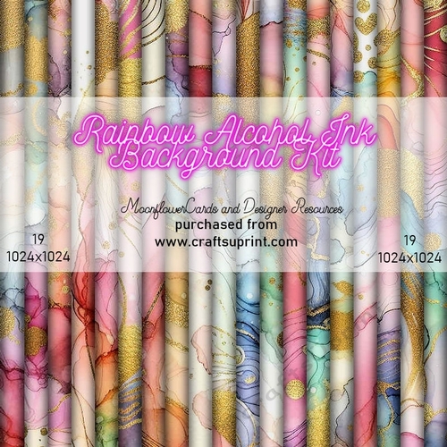 Rainbow Alcohol Ink Background Kit - CUP1303012_77133 | Craftsuprint