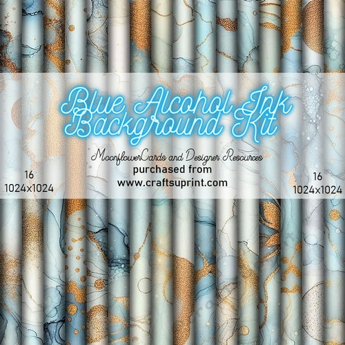 Blue Alcohol Ink Background Kit - CUP1303013_77133 | Craftsuprint