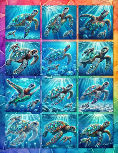 Sparkling Sea Turtle - CUP1303549_77133 | Craftsuprint