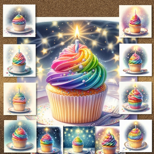 Birthday Candle Cupcake - CUP1304450_77133 | Craftsuprint