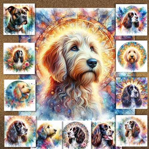 Beautiful Stained Glass Dogs 2 - CUP1305018_77133 | Craftsuprint