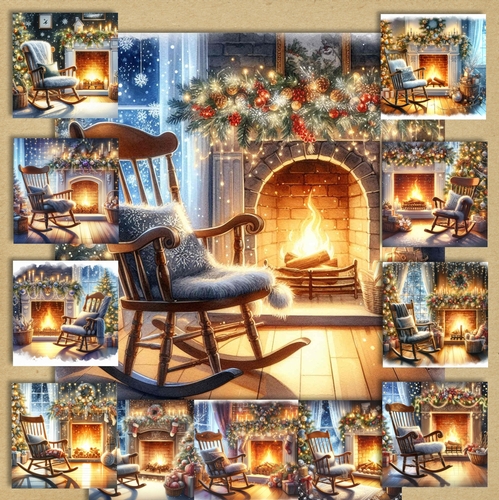 Christmas Rocking Chairs - CUP1307777_77133 | Craftsuprint
