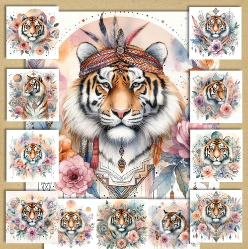 Boho Tiger 1 - CUP1309370_77133 | Craftsuprint