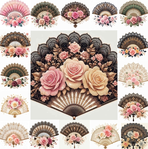Lace Fans 1 - CUP1311414_77133 | Craftsuprint