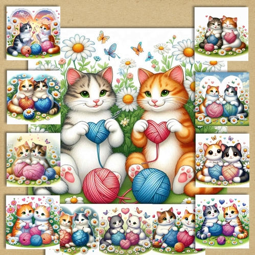 Love Wool Cats - CUP1311663_77133 | Craftsuprint