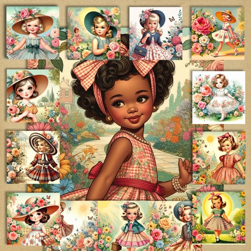 Retro Little Girl - CUP1311672_77133 | Craftsuprint