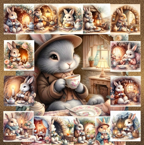 Tea Time Rabbit - CUP1326691_77133 | Craftsuprint