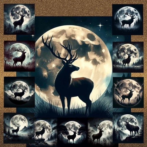 Moonlight Stag - CUP1333351_77133 | Craftsuprint