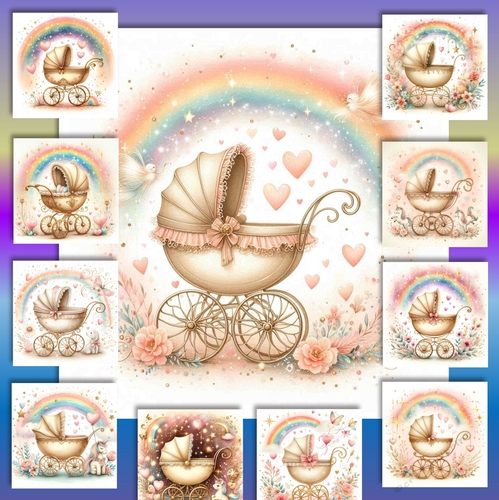 Neutral Rainbow Baby Prams - CUP1334492_77133 | Craftsuprint