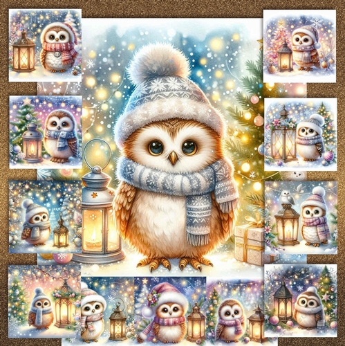 Festive Owl - CUP1334699_77133 | Craftsuprint