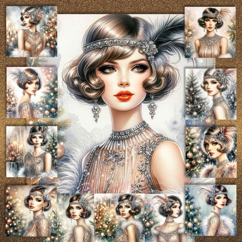 Christmas Flapper Girls 1 - CUP1336280_77133 | Craftsuprint
