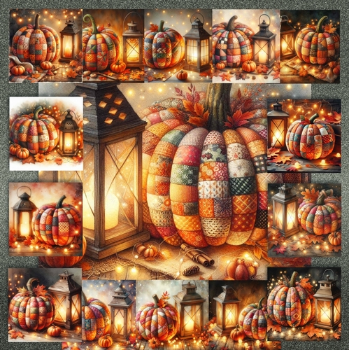Patchwork Pumpkins - CUP1341832_77133 | Craftsuprint
