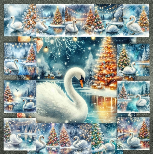 Christmas Swan Lake - CUP1341847_77133 | Craftsuprint