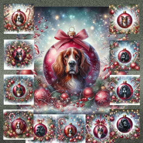 Beautiful Christmas Bauble Dogs 2 - CUP1345739_77133 | Craftsuprint