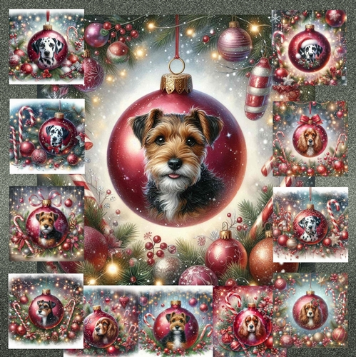 Beautiful Christmas Bauble Dogs 3 - CUP1345740_77133 | Craftsuprint