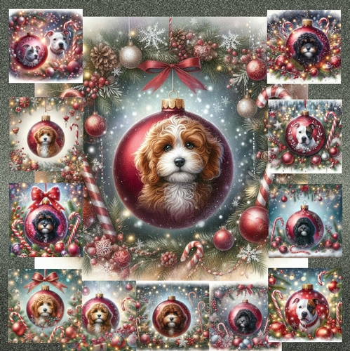 Beautiful Christmas Bauble Dogs 11 - CUP1345748_77133 | Craftsuprint