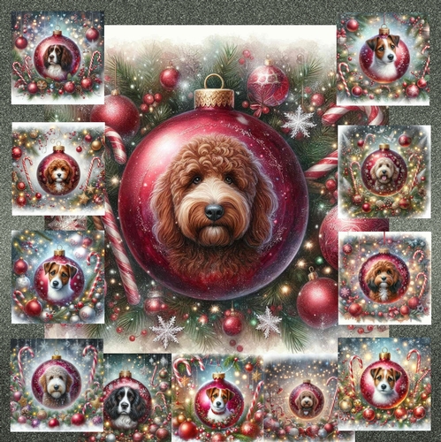 Beautiful Christmas Bauble Dogs 12 - CUP1345750_77133 | Craftsuprint