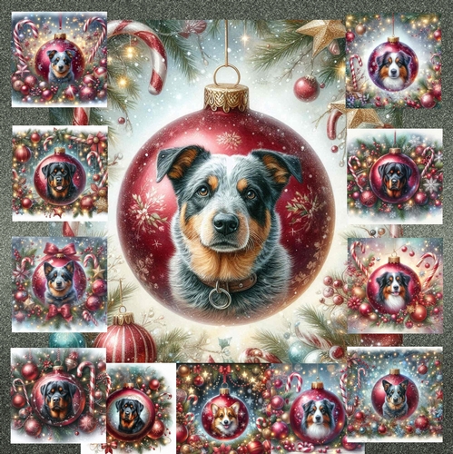 Beautiful Christmas Bauble Dogs 14 - CUP1345752_77133 | Craftsuprint