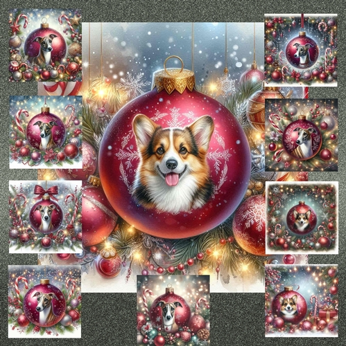 Beautiful Christmas Bauble Dogs 16 - CUP1345755_77133 | Craftsuprint