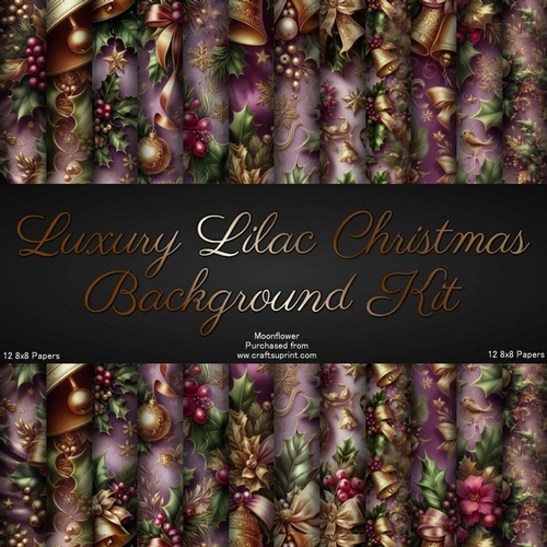 Luxury Lilac Christmas Background Kit - CUP1346171_77133 | Craftsuprint