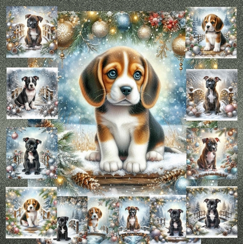 Christmas Snow Bridge Pups 10 - CUP1346907_77133 | Craftsuprint