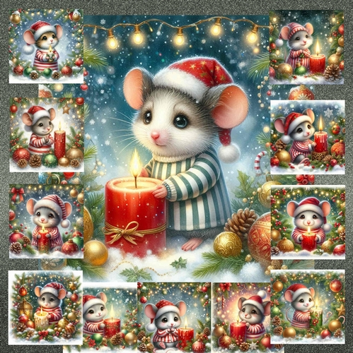 Christmas Candle Mouse - CUP1347700_77133 | Craftsuprint