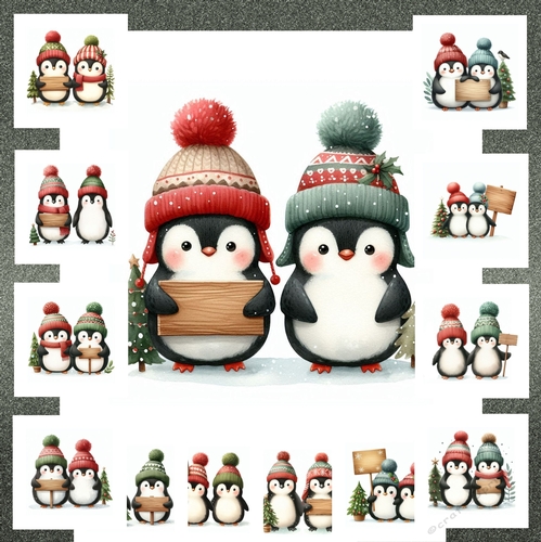Festive Penguin CUSTOMER REQUEST - CUP1350346_77133 | Craftsuprint