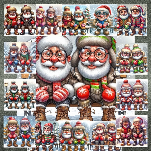 Festive Bench Mates Male - CUP1351410_77133 | Craftsuprint