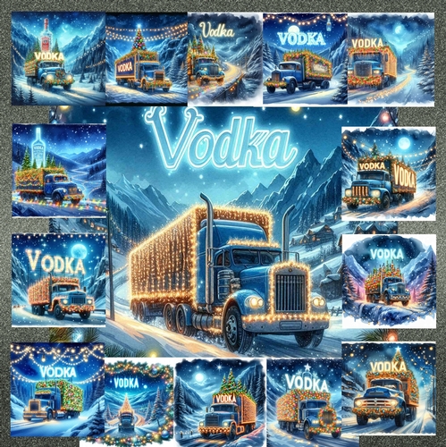 Christmas Vodka Truck - CUP1351413_77133 | Craftsuprint