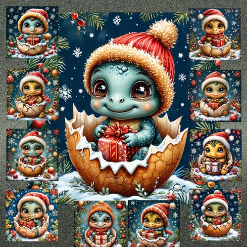 Festive Dino Egg - CUP1352166_77133 | Craftsuprint