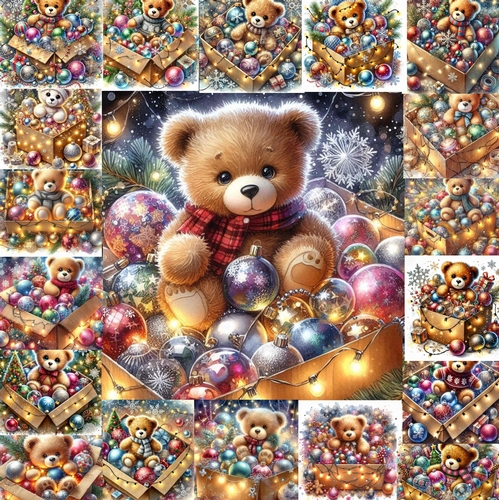 Xmas Decoration Box Teddy Bears 2 - CUP1354106_77133 | Craftsuprint