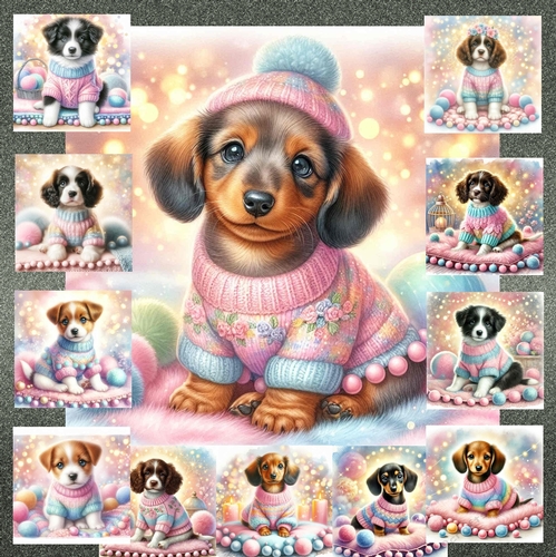 Sweet Pom Pom Pups 5 - CUP1354132_77133 | Craftsuprint