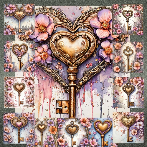 Floral Keys - CUP1354804_77133 | Craftsuprint