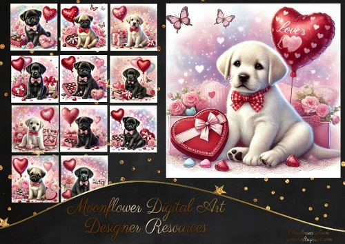 Valentine Love Pups 12 - CUP1356070_77133 | Craftsuprint