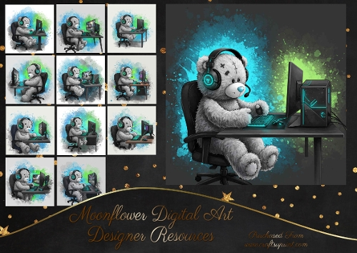 Teddy Bear Gamer 2 - CUP1361524_77133 | Craftsuprint