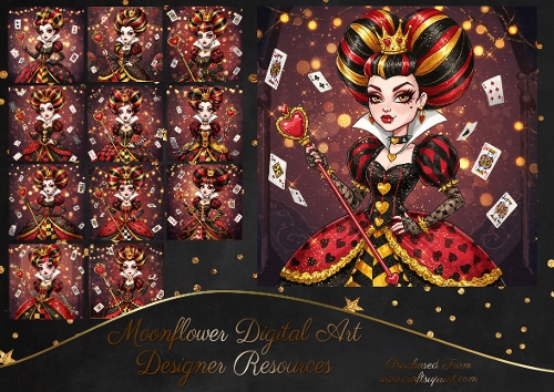Goth Queen Of Hearts - CUP1361528_77133 | Craftsuprint