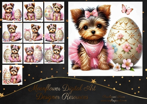 Easter Yorkie 1 - CUP1361937_77133 | Craftsuprint